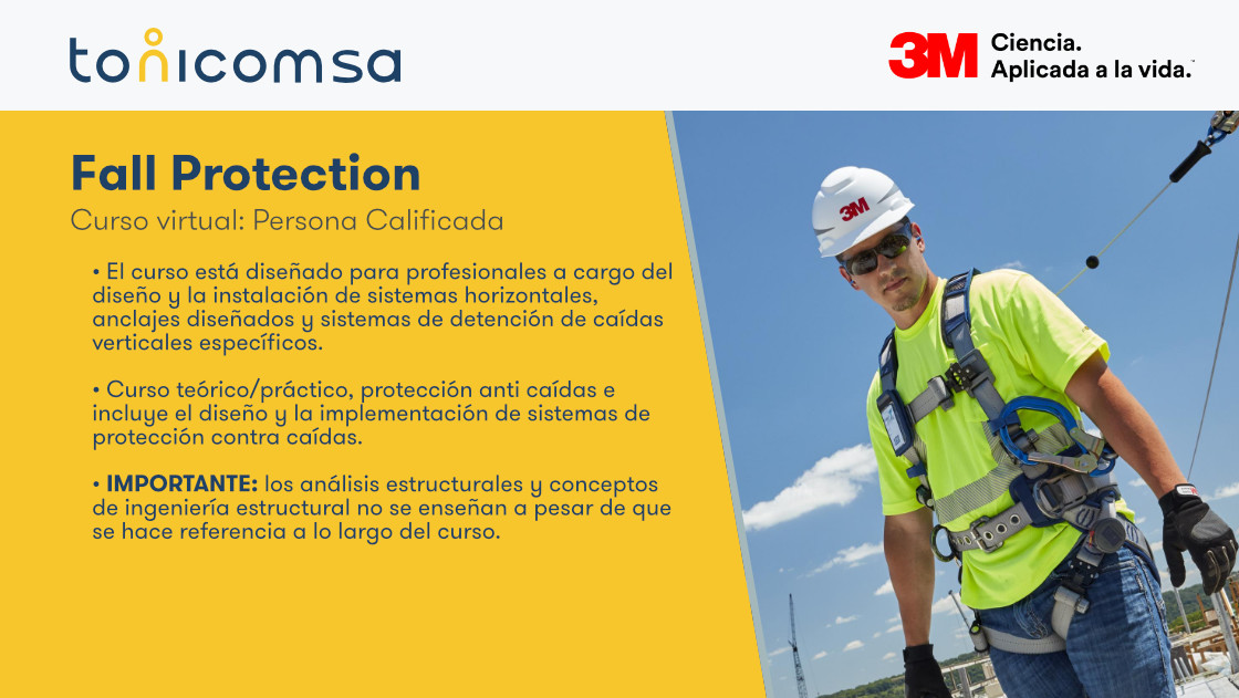 Curso 3M - Persona Calificada Trabajo en Alturas - Tonicomsa S.A.